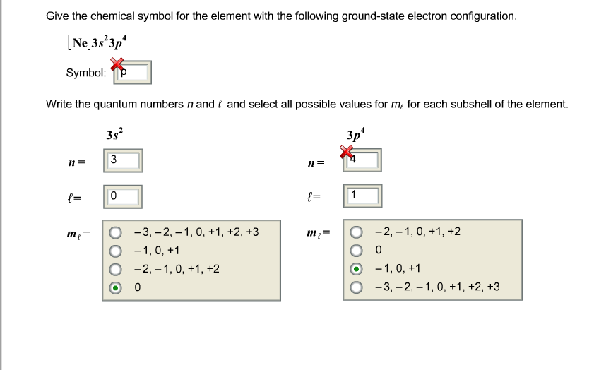 Solved Give the chemical symbol for the element with the | Chegg.com