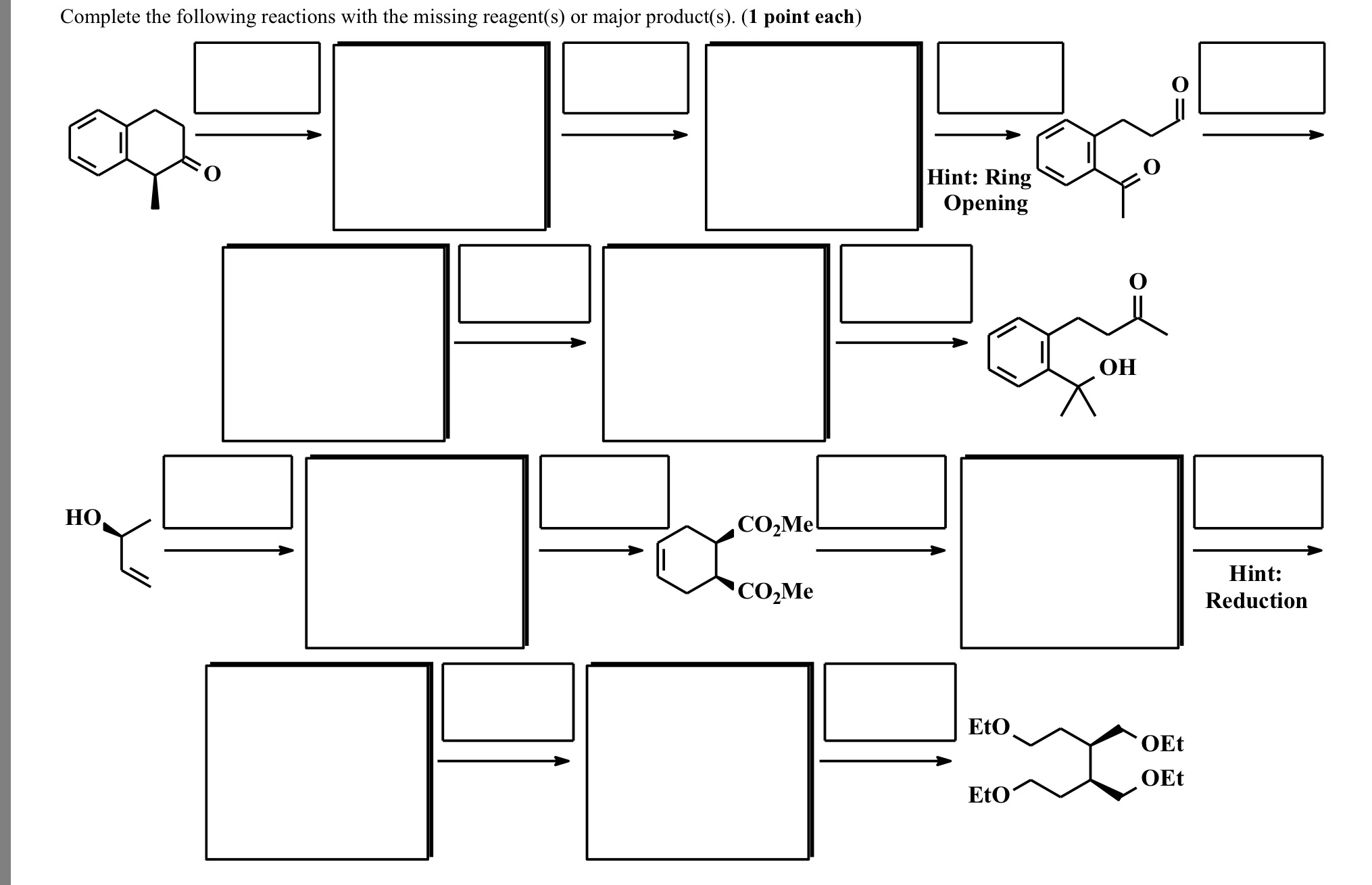 Solved Complete the following reactions with the missing | Chegg.com