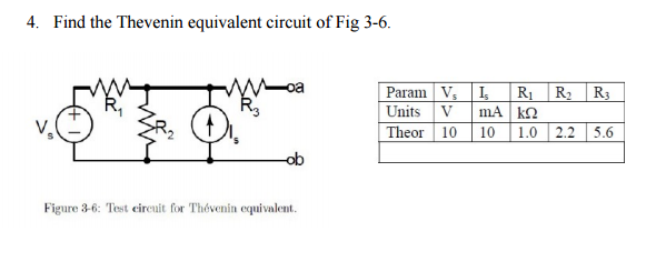 Solved Find the Thevenin equivalent circuit of Fig 3-6. | Chegg.com