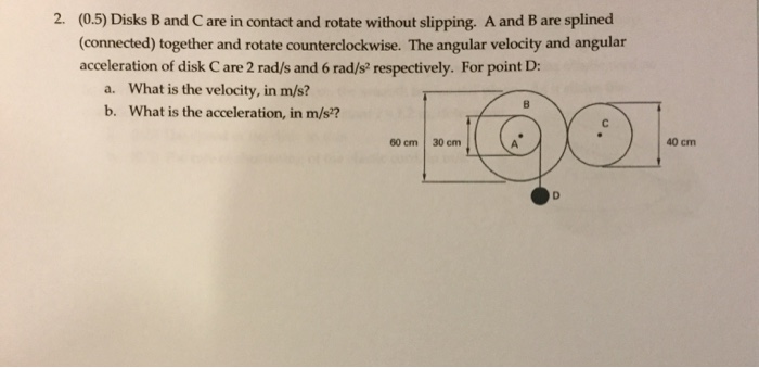 Solved Disks B And C Are In Contact And Rotate Without 4048