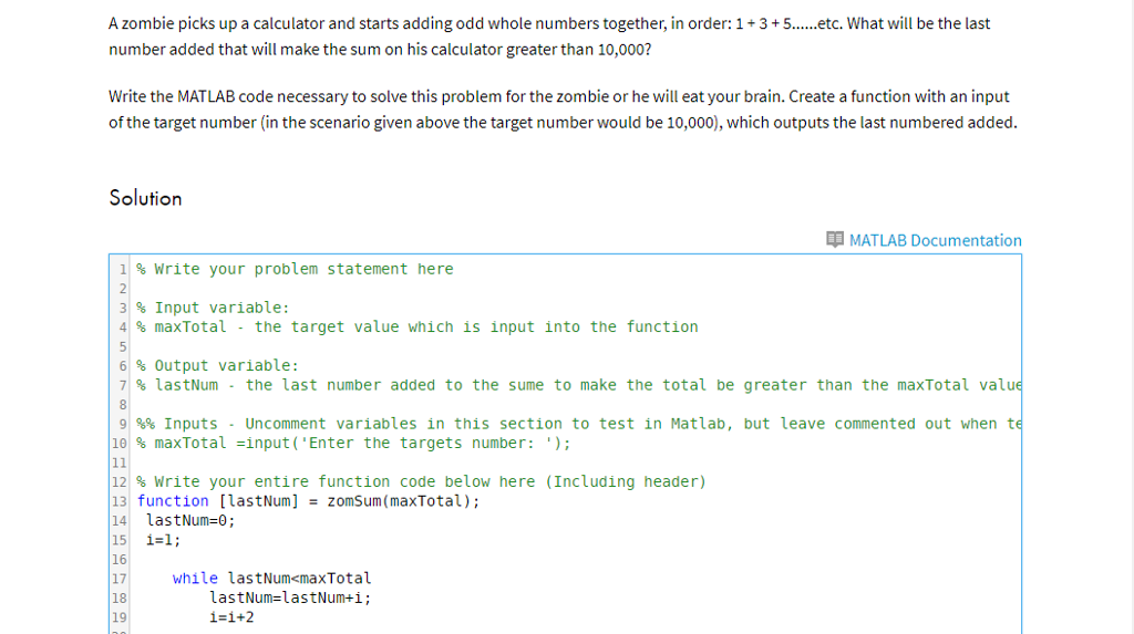 Solved A zombie picks up a calculator and starts adding odd | Chegg.com