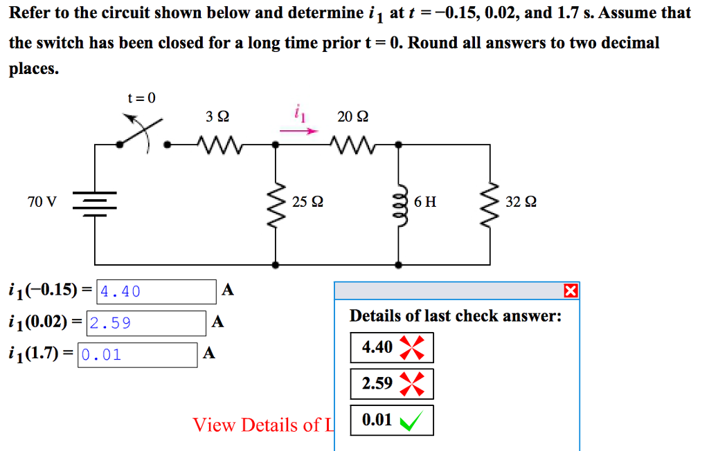 Solved Refer to the circuit shown below and determine i1 at | Chegg.com