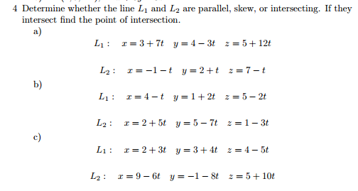 Solved Determine Whether The Line L1 And L2 Are Parallel
