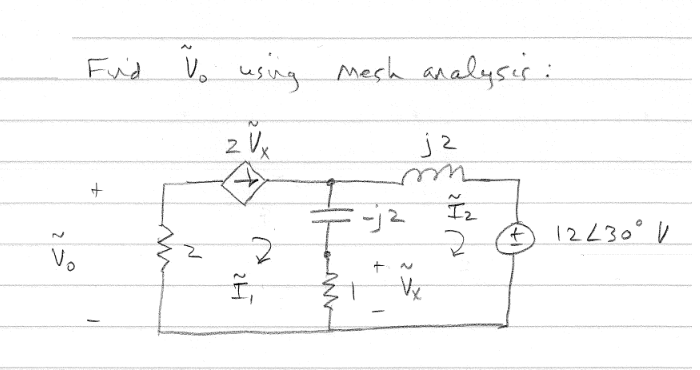 Solved Find V_0 using mesh analysis : | Chegg.com
