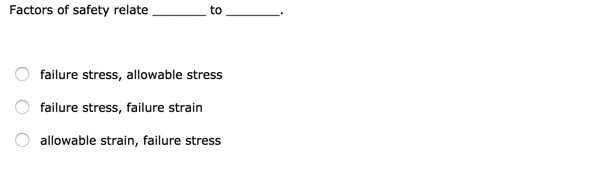 Solved Factors of safety relate to failure stress, allowable | Chegg.com