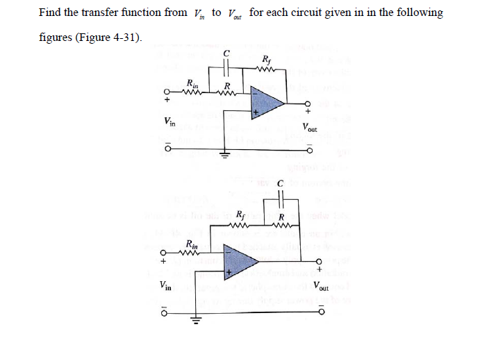 Solved v, to for each cireuit given in in the following Find | Chegg.com
