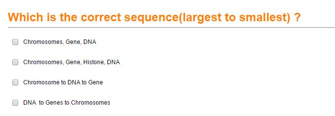 Solved Which is the correct sequence(largest to smallest) ? | Chegg.com