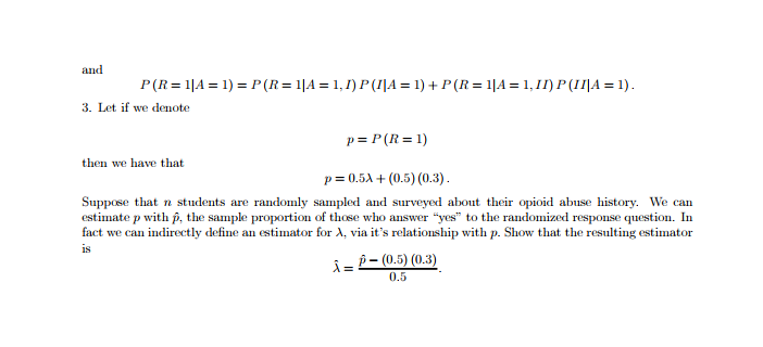 Solved In this assignment we consider randomized response. | Chegg.com