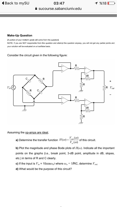 Solved Consider the circuit given in the following figure: | Chegg.com