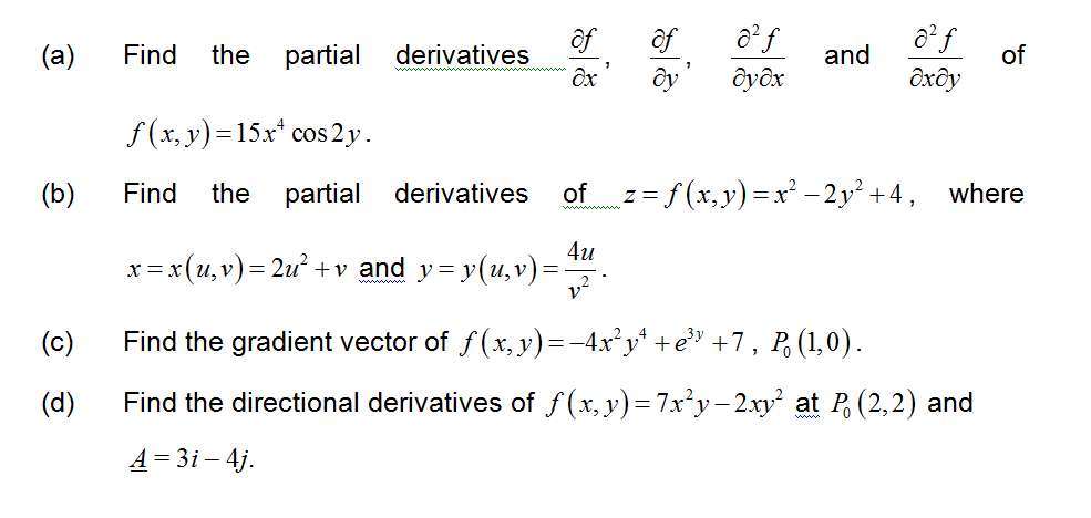 Solved (a) Find the partial derivatives partial differential | Chegg.com