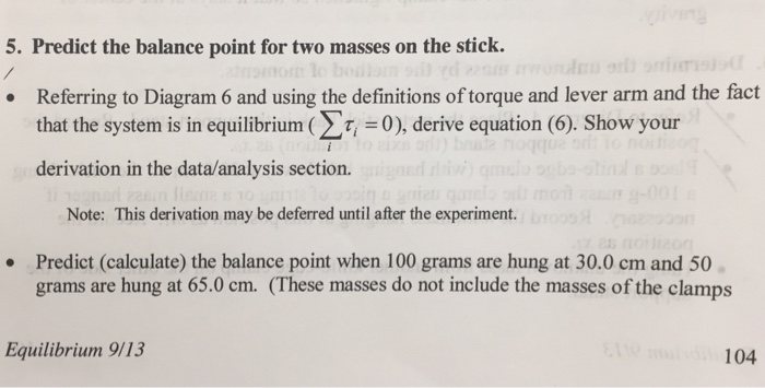 Solved PHYS 1111L/2211L Predicting an Equilibrium Position | Chegg.com