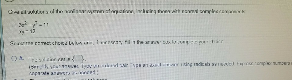Solved Give all solutions of the nonlinear system of | Chegg.com