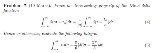 Solved Prove the time-scaling property of the Dinc delta | Chegg.com