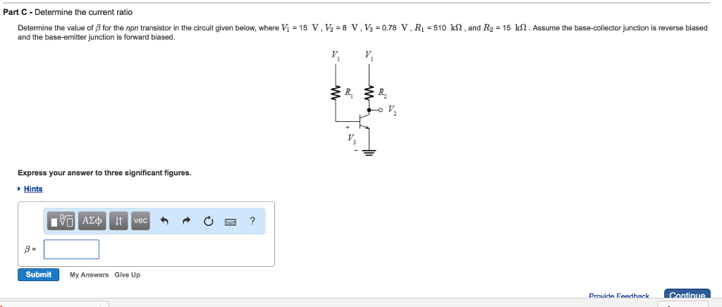 Solved Part B Determine the collector current A transistor | Chegg.com