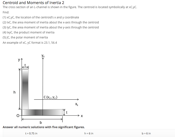 Solved The cross section of an L-channel is shown in the | Chegg.com