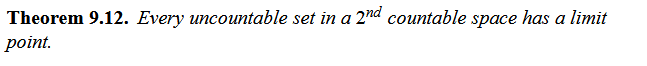 Solved Every uncountable set in a 2^nd countable space has a | Chegg.com