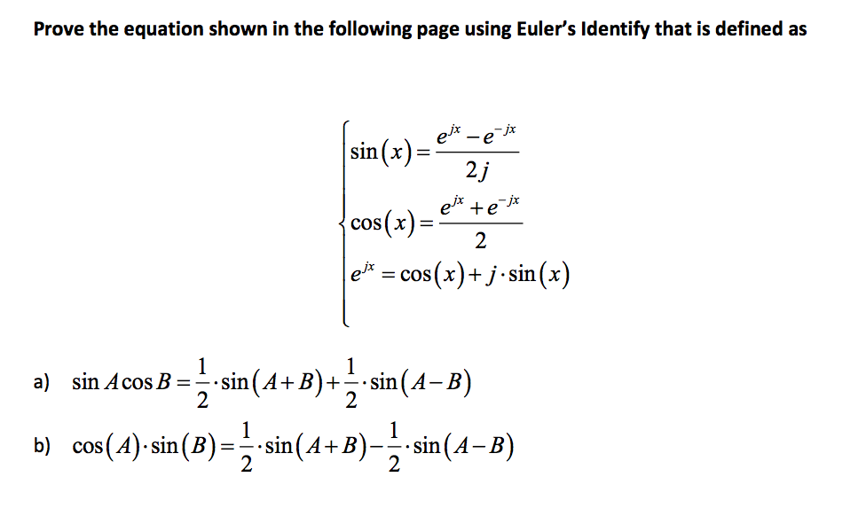 Solved Prove the equation shown in the following page using | Chegg.com