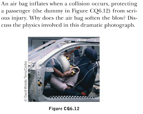 Solved An air bag inflates when a collision occurs, | Chegg.com