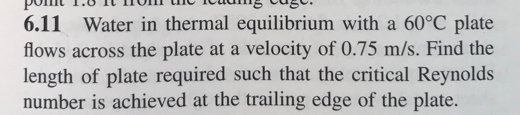 Solved 6.11 Water in thermal equilibrium with a 60°C plate | Chegg.com