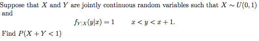 Solved Suppose that X and Y are jointly continuous random | Chegg.com