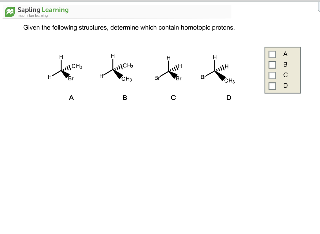 Solved Given the following structures, determine which | Chegg.com