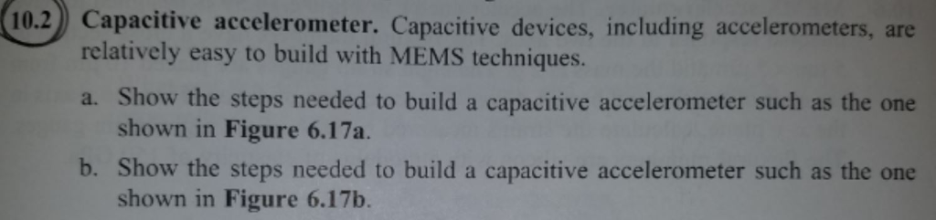 Solved Capacitive accelerometer. Capacitive devices, | Chegg.com
