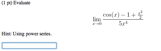 Solved Evaluate Hint: Using power series. | Chegg.com