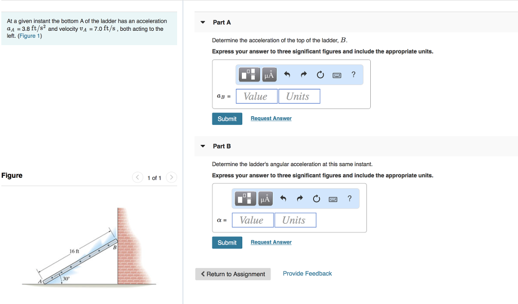 Solved At a given instant the bottom A of the ladder has an | Chegg.com