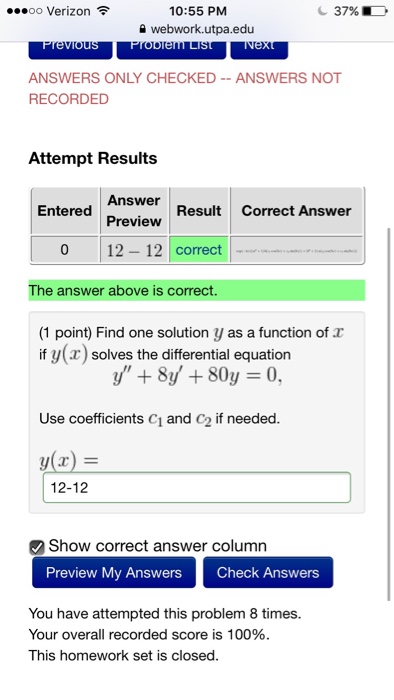 Solved ANSWERS ONLY CHECKED -- ANSWERS NOT RECORDED Attempt | Chegg.com