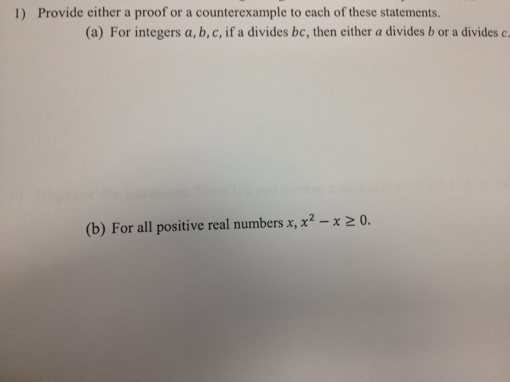 Solved Provide either a proof or a counterexample to each of | Chegg.com