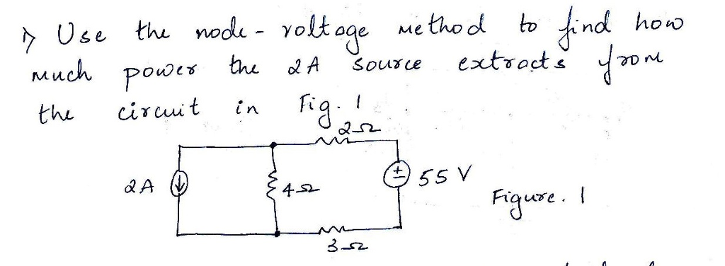 Solved Use the node voltage method to find how much power | Chegg.com