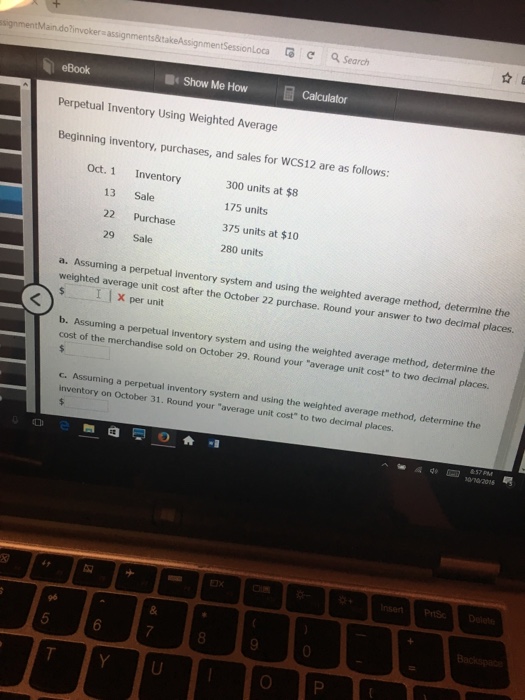 Solved Perpetual Inventory Using Weighted Average Beginning | Chegg.com
