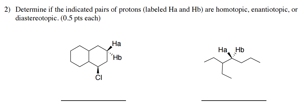 Solved Determine if the indicated pairs of protons (labeled | Chegg.com