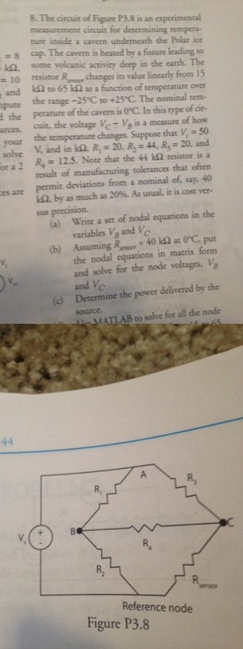 Solved The circuit of Figure P3.8 is an experimental | Chegg.com