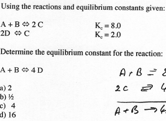 Solved Using the reactions and equilibrium constants given: | Chegg.com