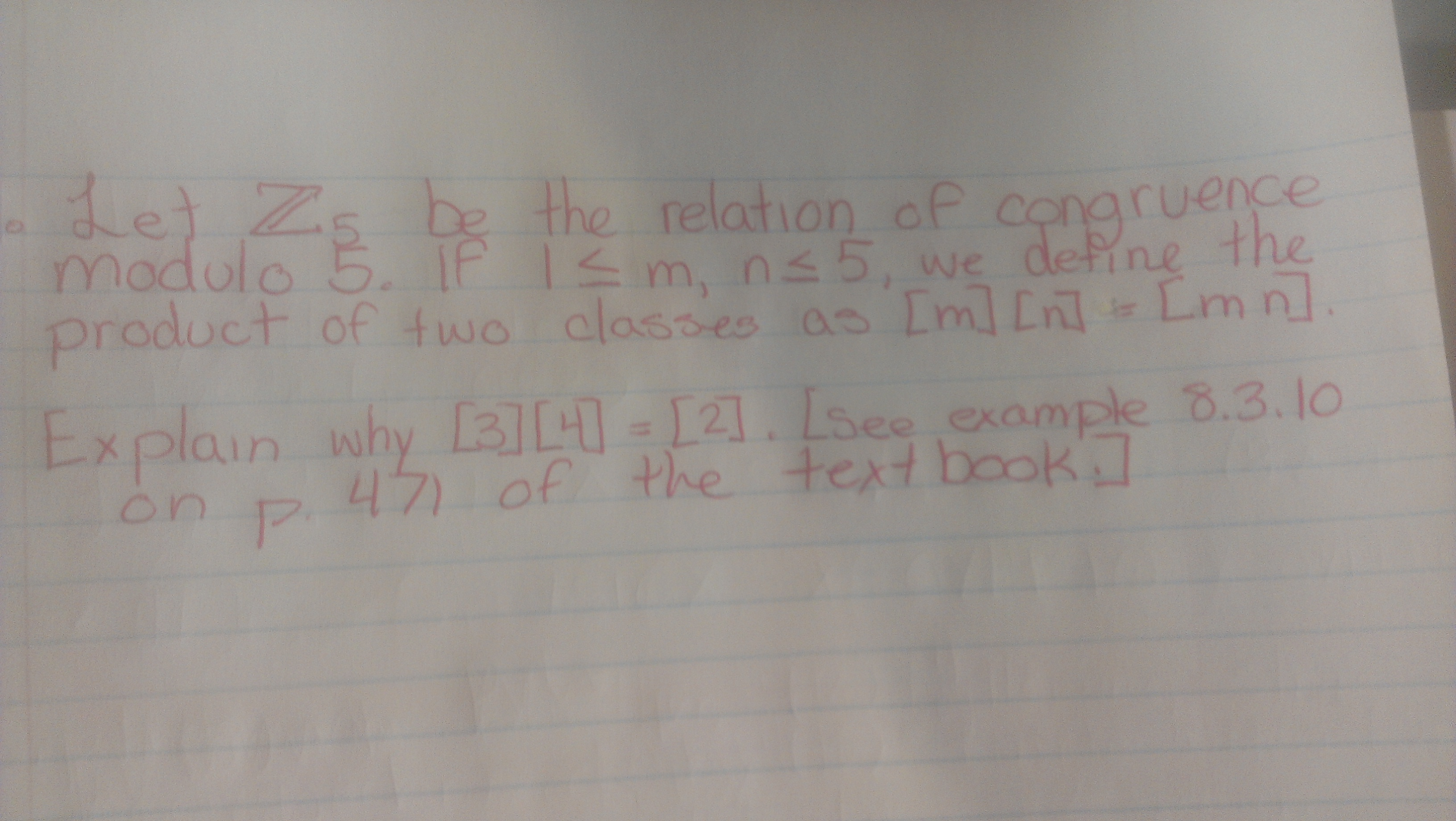 Solved Let Z5 be the relation of congruence modulo 5. if 1 | Chegg.com