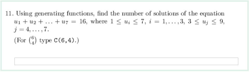 Solved Using Generating Functions Find The Number Of