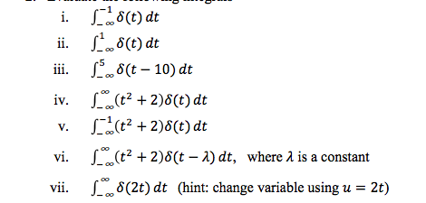 Solved Evaluate the following integrals. i. | Chegg.com