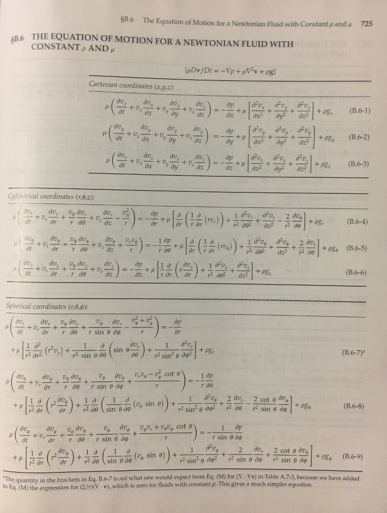 Solved 724 Appendix B The Fluxes and the Equations of Change | Chegg.com