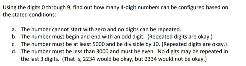 Solved Using the digits 0 through 9, find out how many | Chegg.com