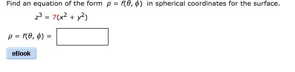 Solved Find an equation of the form ϝ = f(θ, phi) in | Chegg.com
