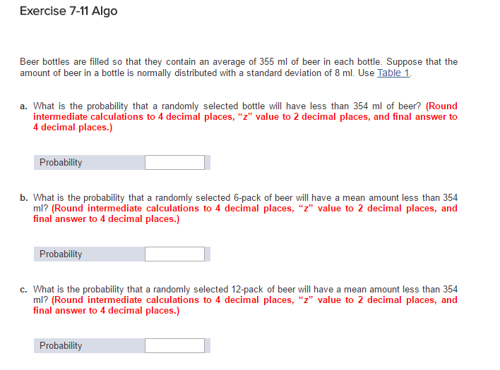 Solved Beer bottles are filled so that they contain an | Chegg.com