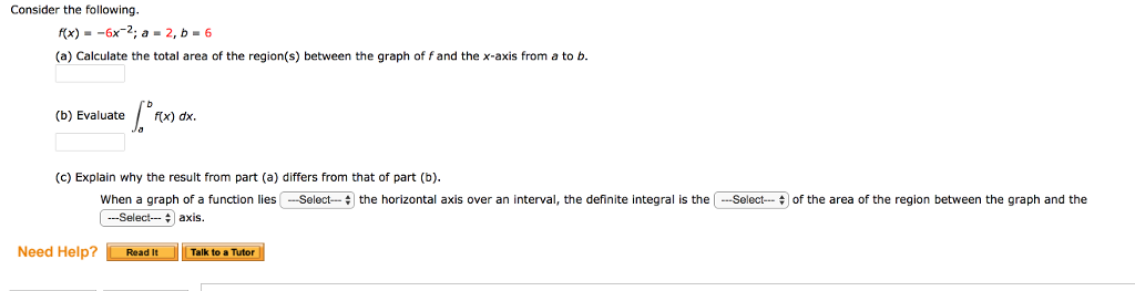 Solved Consider The Following F X 6x 2 A 2 B 6