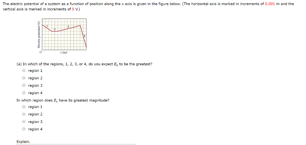 Solved The electric potential of a system as a function of | Chegg.com