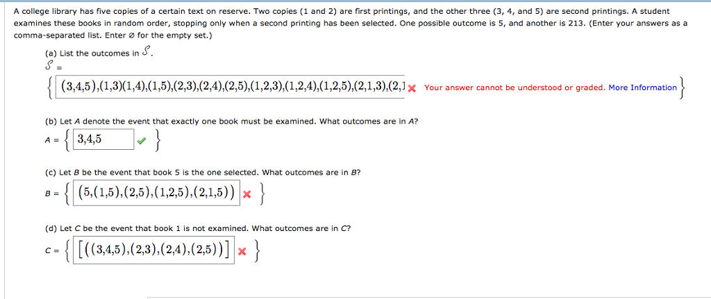 Solved A college library has five copies of a certain text | Chegg.com