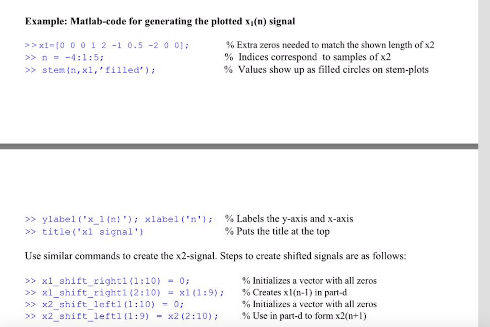 Solved Simulate the signals shown below in Matlab and | Chegg.com