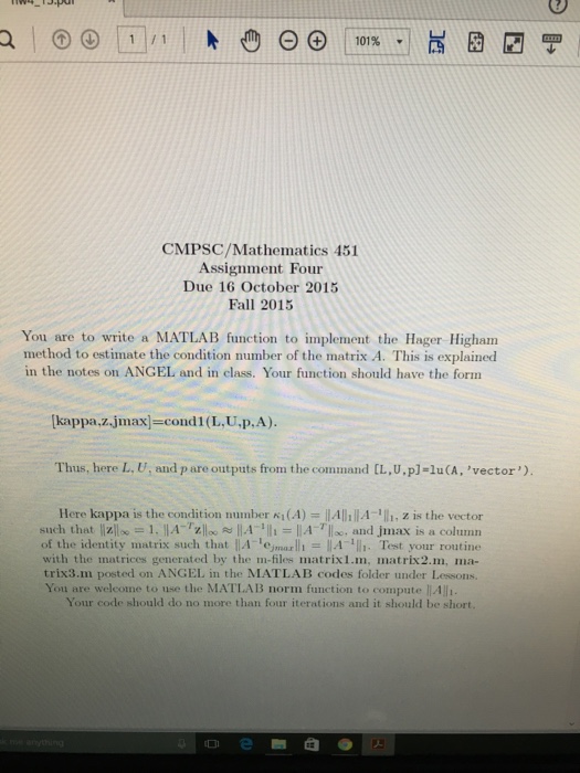 You are to write a MATLAB function to implement the | Chegg.com