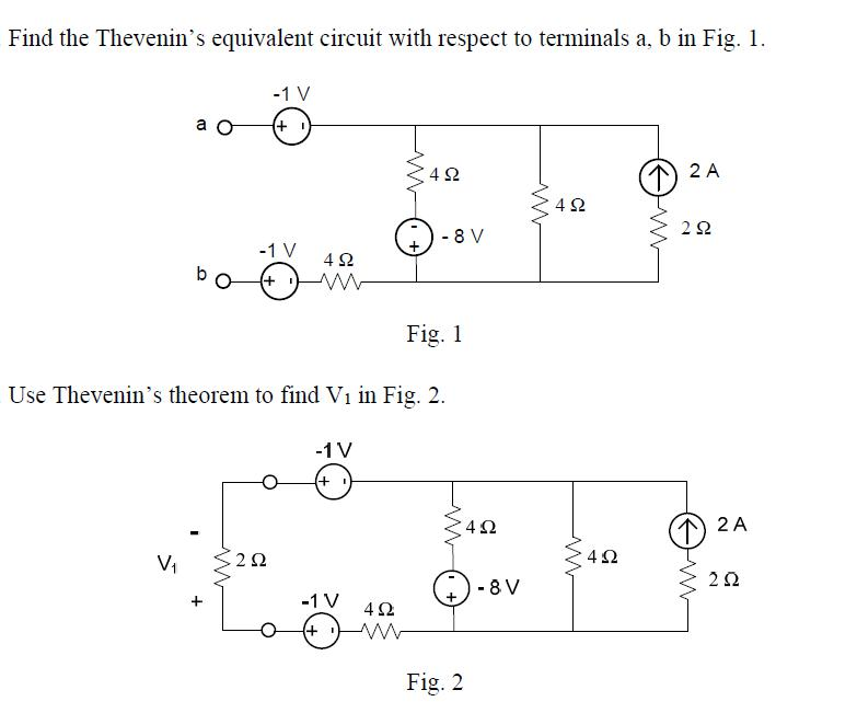 Solved Find the Thevenin's equivalent circuit with respect | Chegg.com
