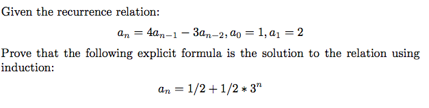 Solved Given the recurrence relation: a_n = 4a_n-1 - 3a_n-2, | Chegg.com