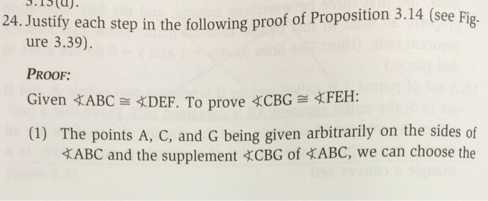 Solved S.I5). 24. Justify each step in the following proof | Chegg.com